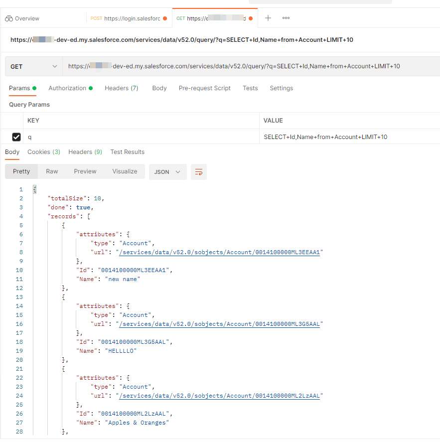 Salesforce Postman Soql Query Via Rest Api